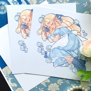 Sleeping Alice Square Print - Etsy