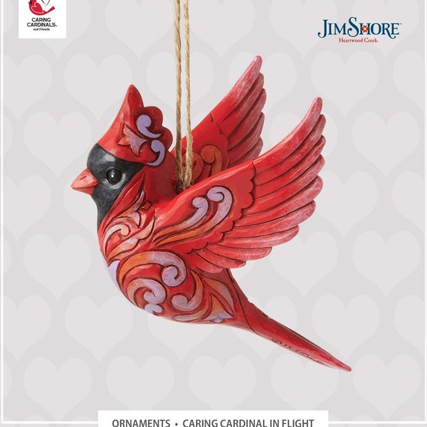 Cardinal in Flight - Etsy