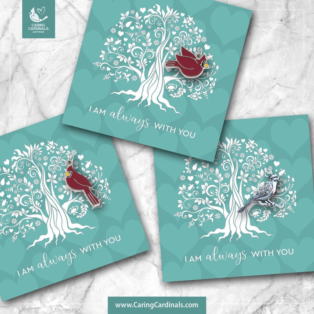 CARDINAL Charm Set, 3 Charm Options, 4-piece Gift Set in Kraft Box With ...