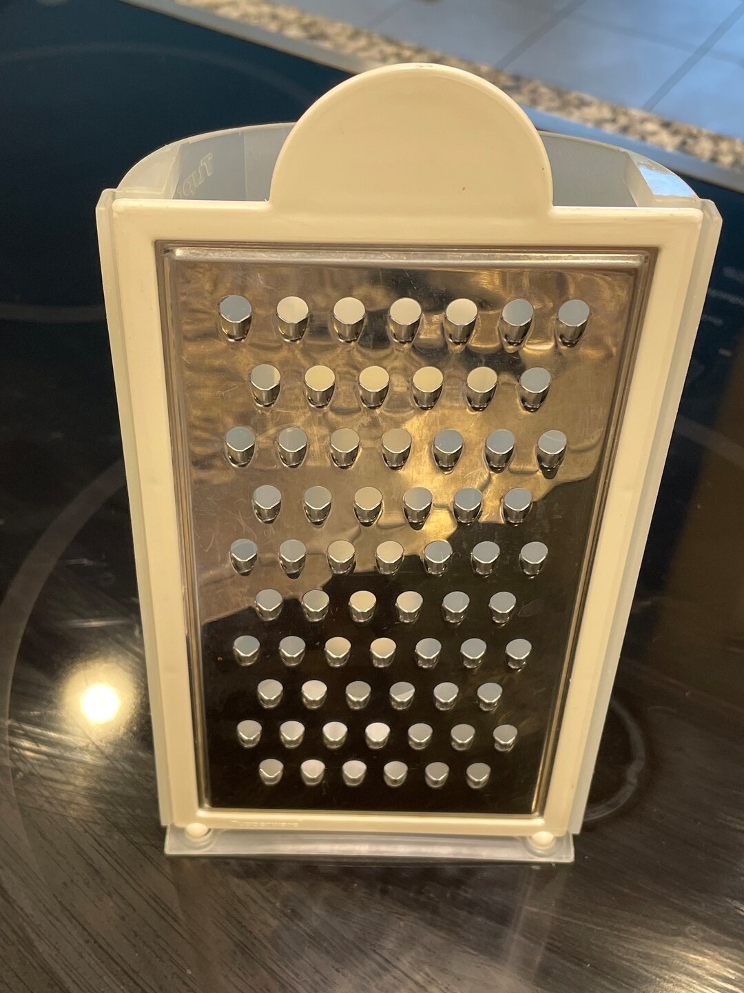Vintage Tupperware Grate Stainless Steel Cheese Grater Removable ...