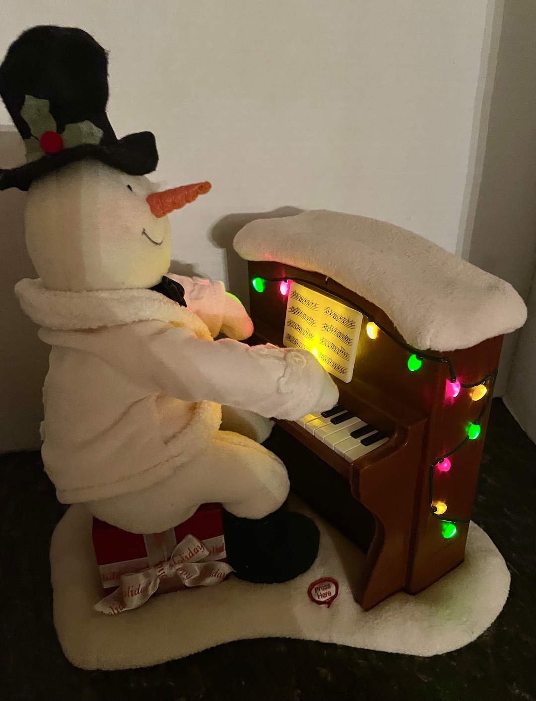 Hallmark 2005 Piano Playing Snowman Techno Plush. Animated Singing - Etsy