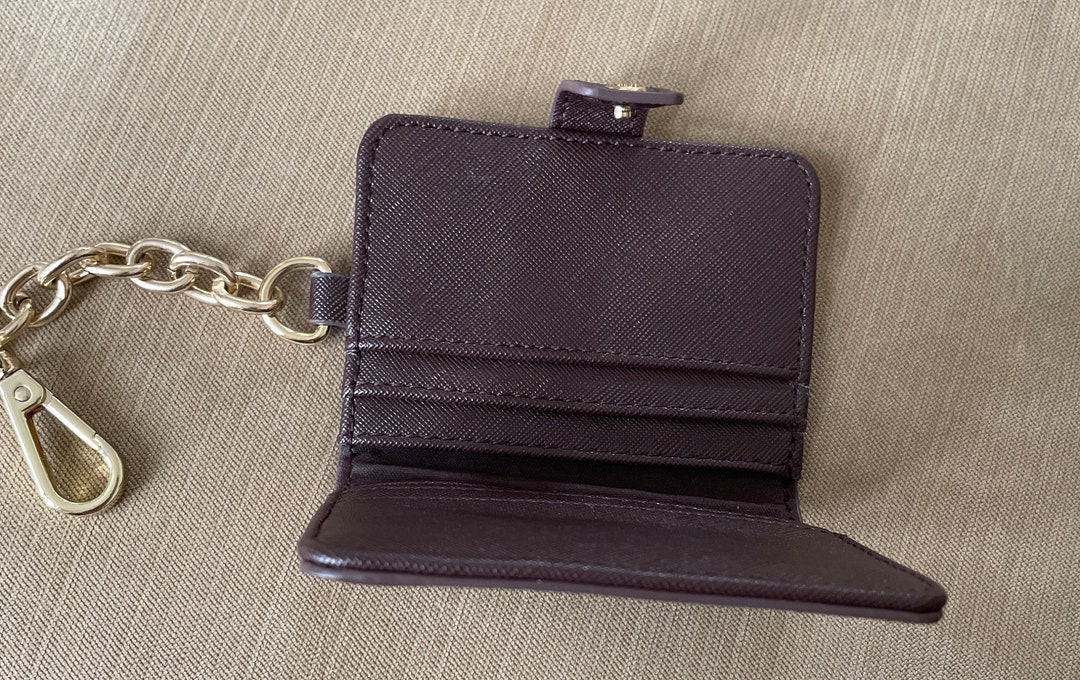 Minimalist Key Chain Card Holder / Wallet Brown - Etsy