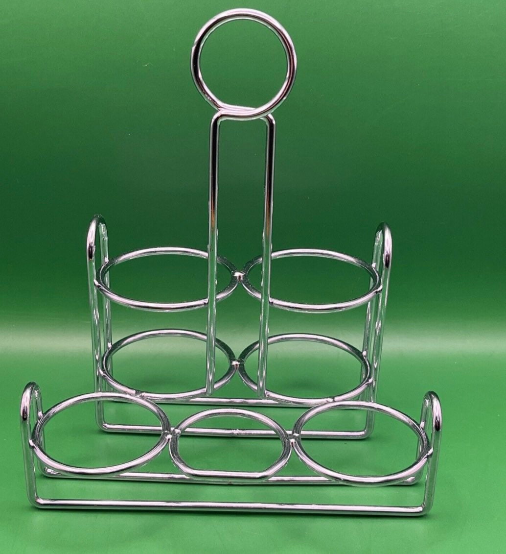 Metal Wire Restaurant Condiment Menu Holder Table Caddy Salt Pepper ...