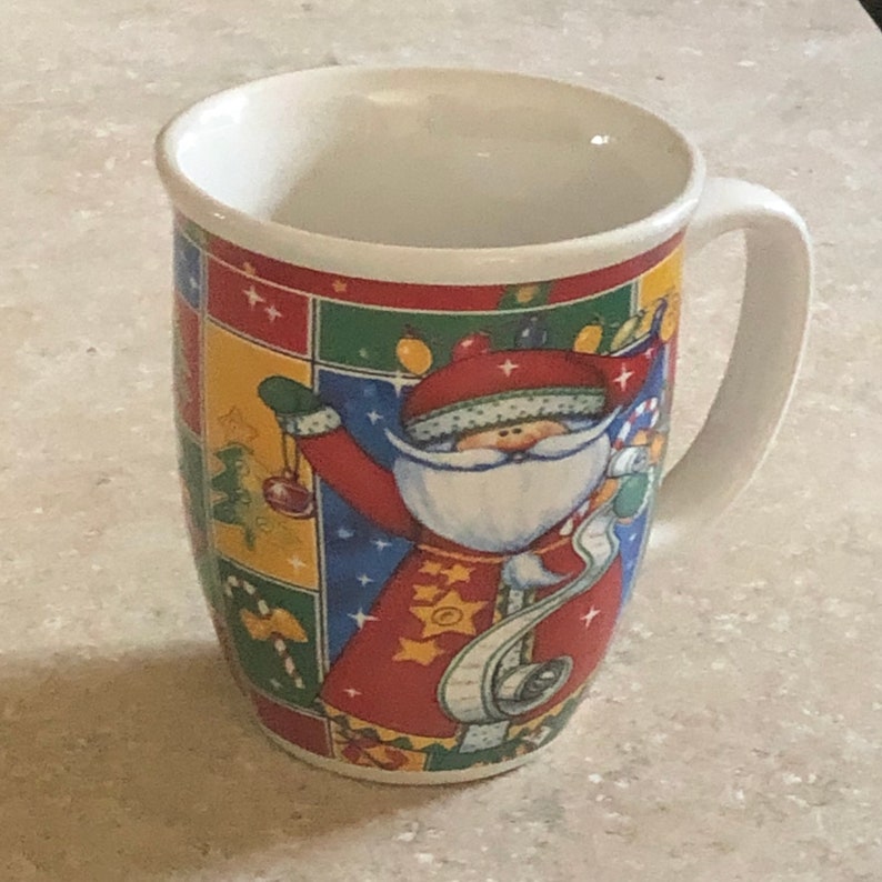Vintage Retrosanta Graphic Christmas Coffee Mug 1980,s - Etsy