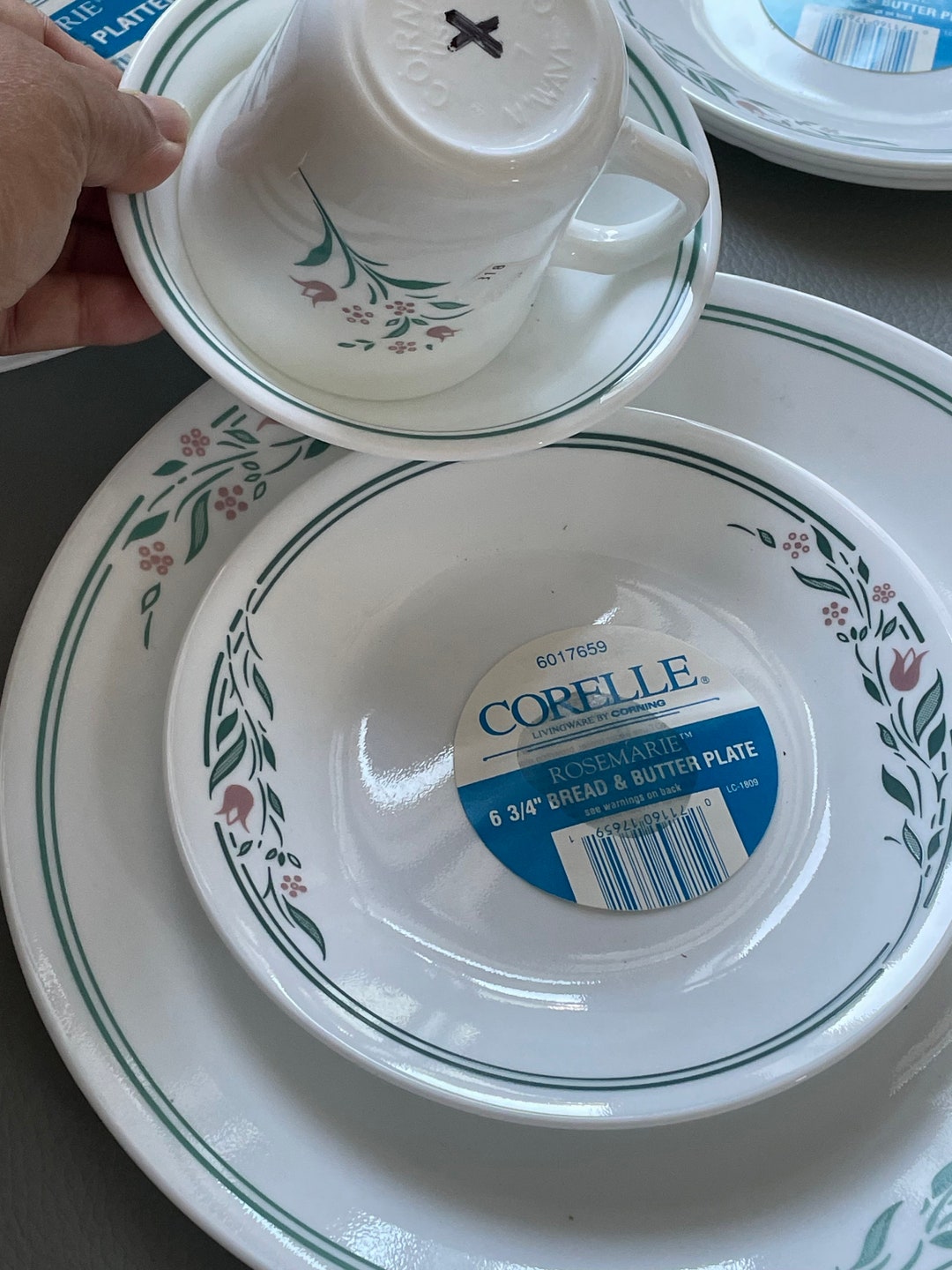 Vintage Corning Corelle Rosemarie Tulip Set of 5 Single Person Serving ...