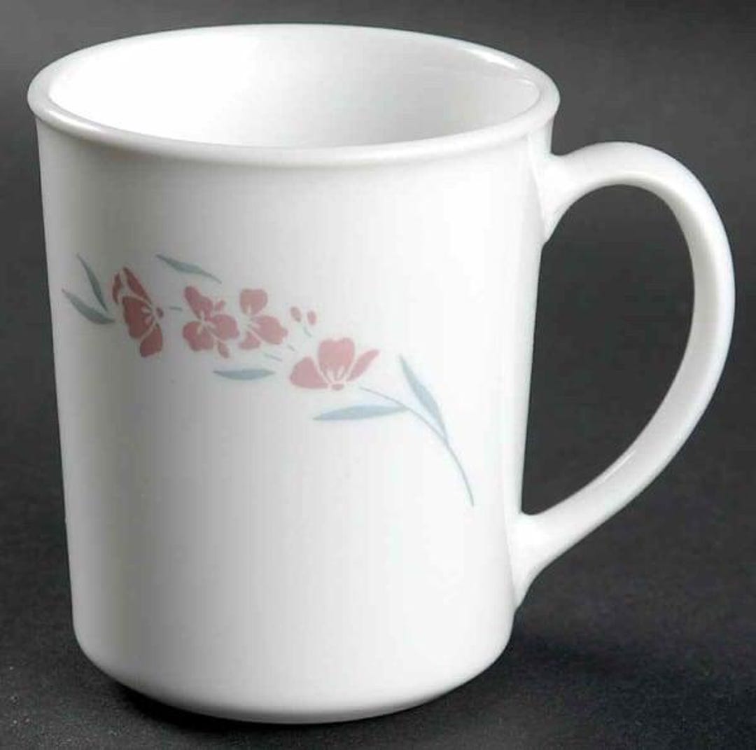 Vintage Corelle by Corning Silk Blossoms Coffee Tea Set of 8 Mugs ...