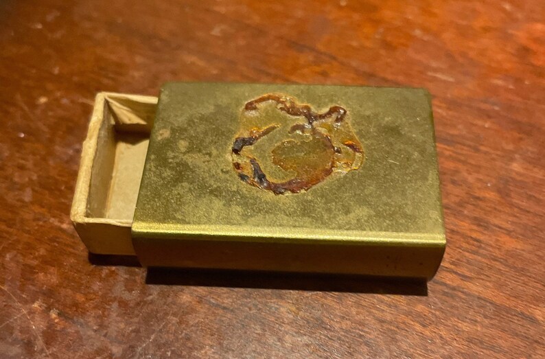 Vintage Metal Match Box From 1950s 1 X 2empty - Etsy