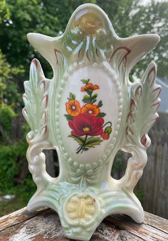 Vintage Ceramic Porcelain Slip Flower White Art Nouvea | Etsy