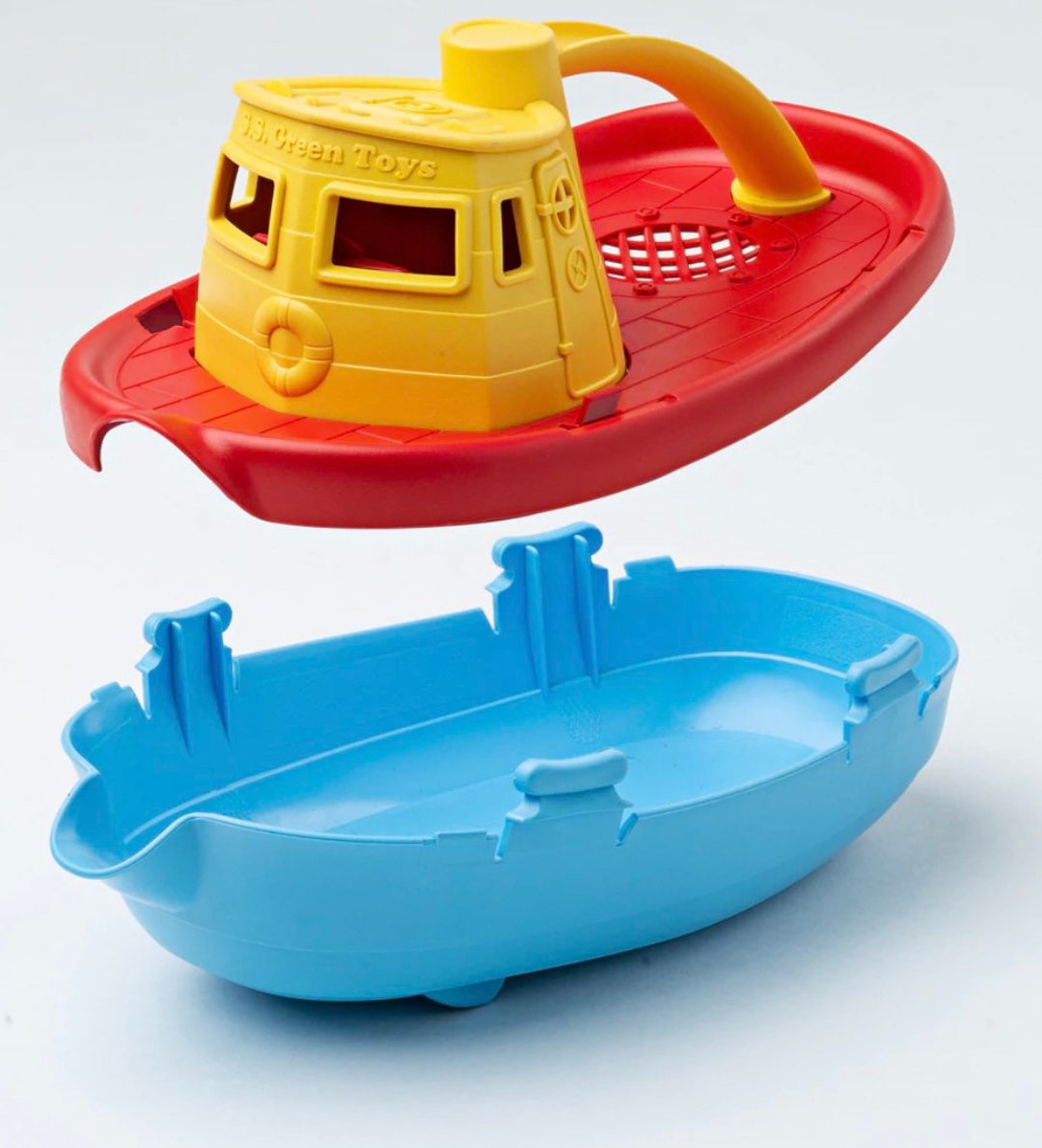 Eco-friendly Toy Tugboat: Vintage Bath Toy - Etsy