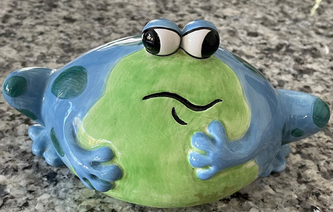 Big Belly Ceramic Frog Piggy Bank - Etsy