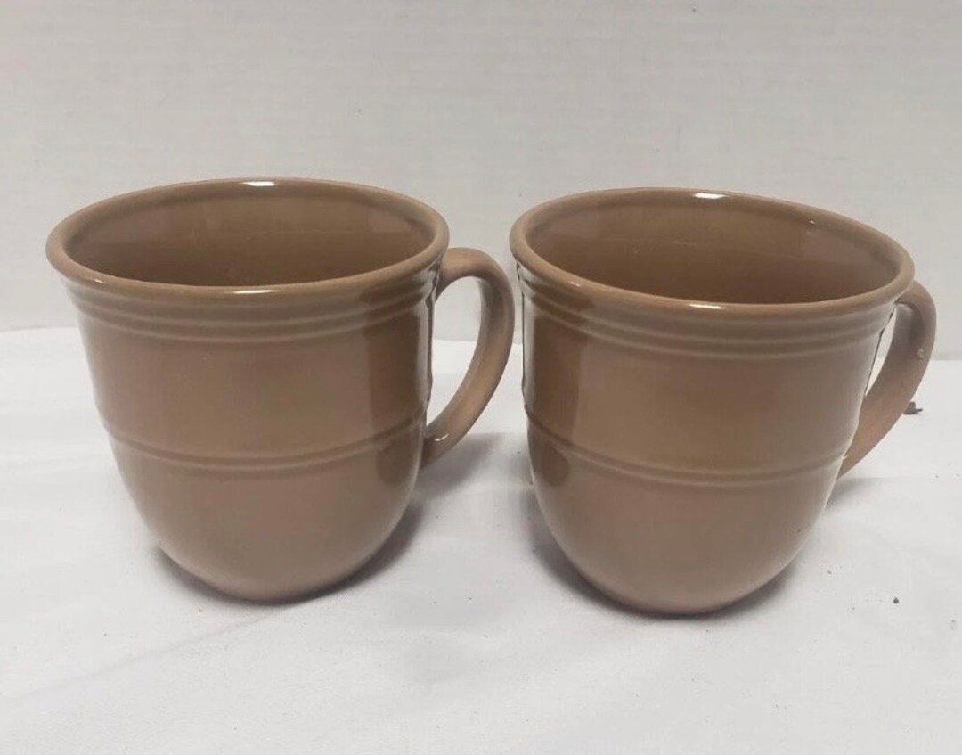 Mainstays 14 Oz Set of 2 Coffee Mugs Mushroom Cap Tan Rainforest - Etsy