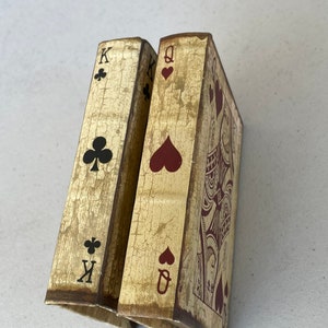 Playing Cards Book Boxes ,set of 2 Storage Boxes Queen of Spade & King ...