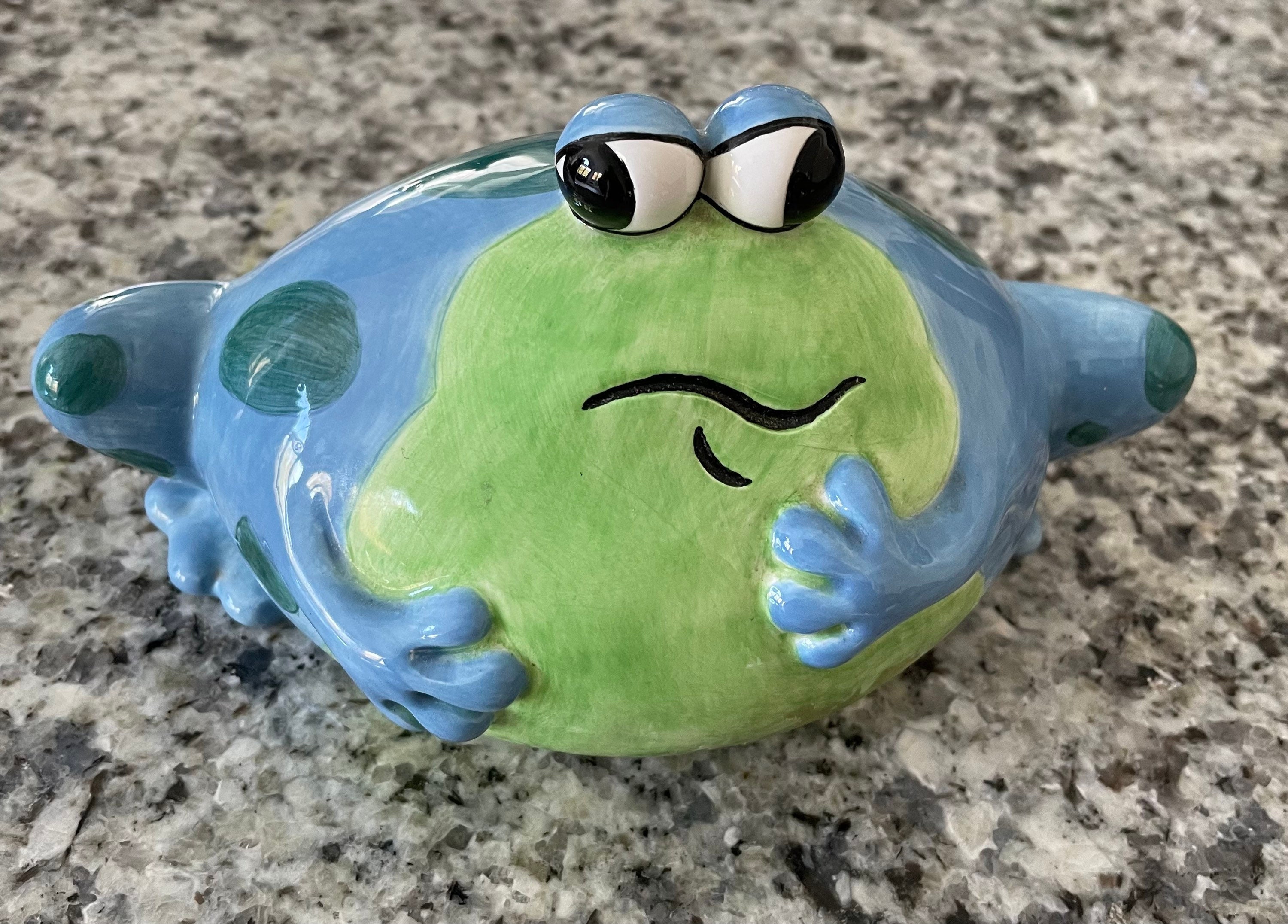 Big Belly Ceramic Frog Piggy Bank - Etsy