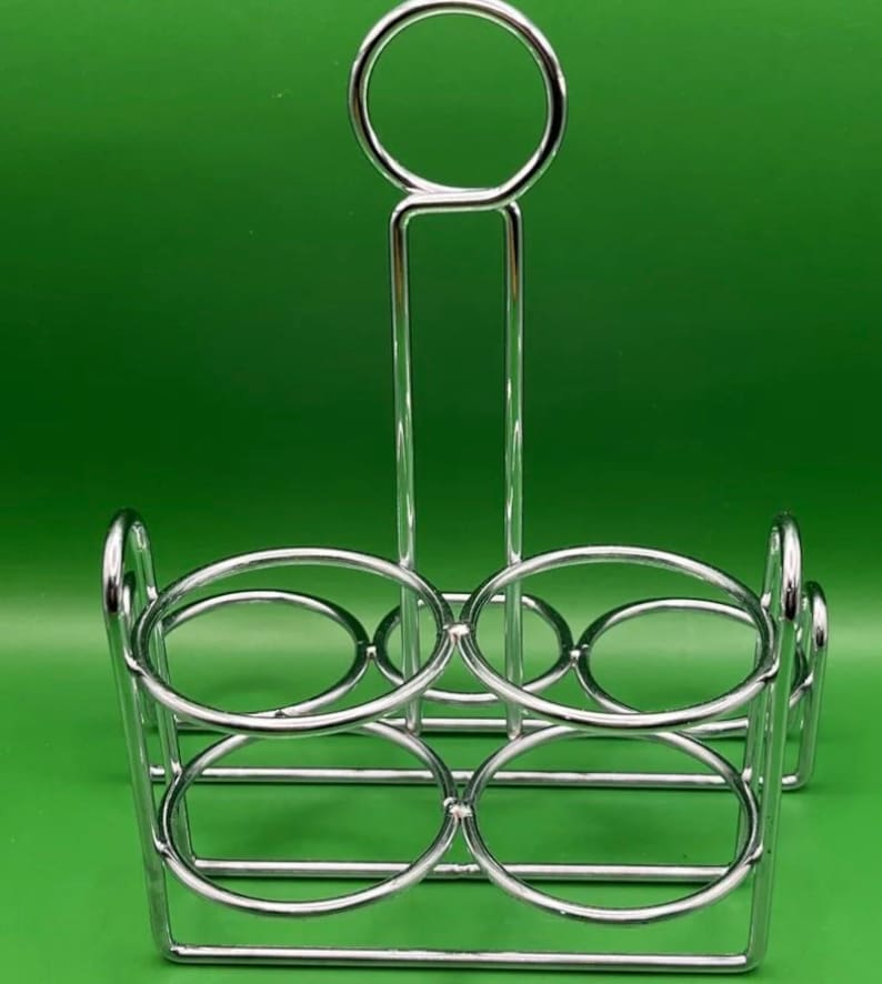 Metal Wire Restaurant Condiment Menu Holder Table Caddy Salt Pepper ...
