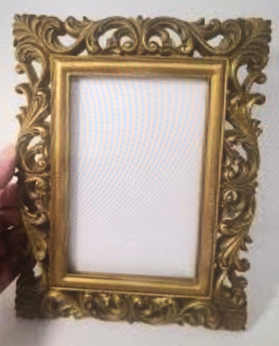Ornate Gold Tone 6”x 4” Photo Frame Back W/ Easel Wellesley Manor - Etsy