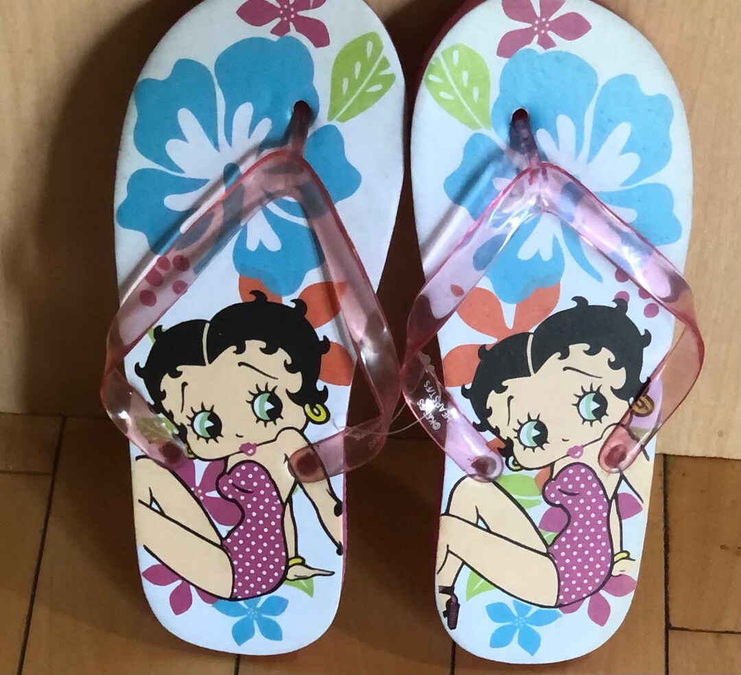 Beach Flip Flop Sandals Betty Boop Soft Sole Easy to Wear and Walk. New ...