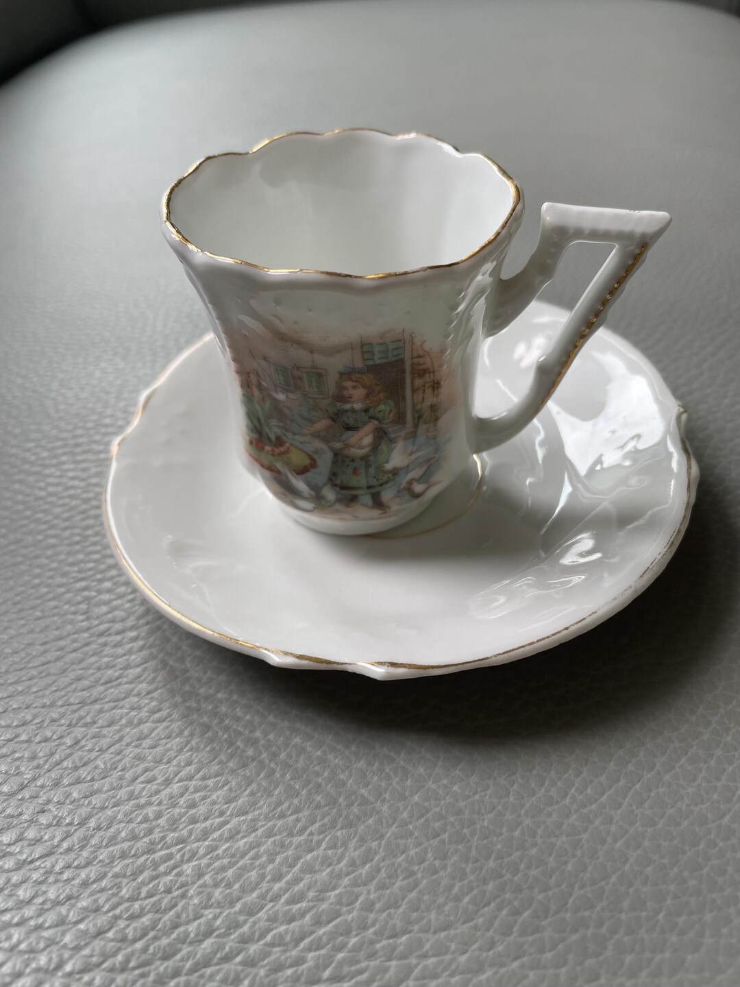 Vintage Child Tea Cup W/saucer Rare - Etsy