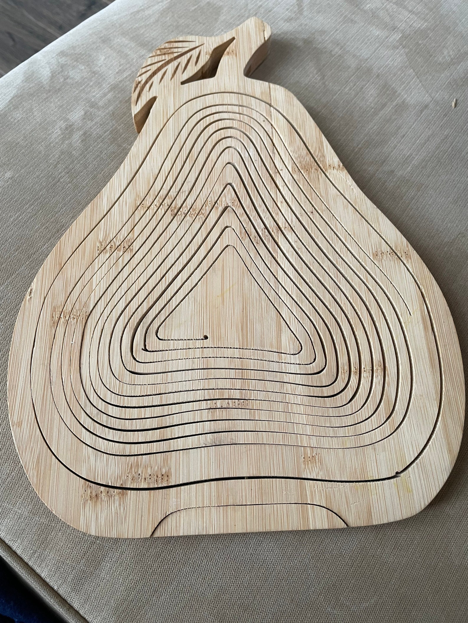 Pear Shaped Wood Trivet Collapsable Fruit Basket Vintage - Etsy