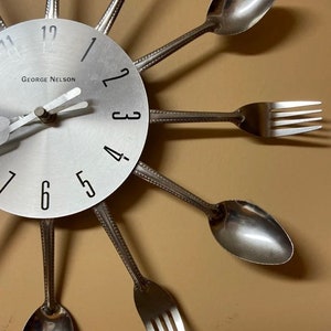 Vintage George Nelson Silverware Kitchen Wall Clock . - Etsy