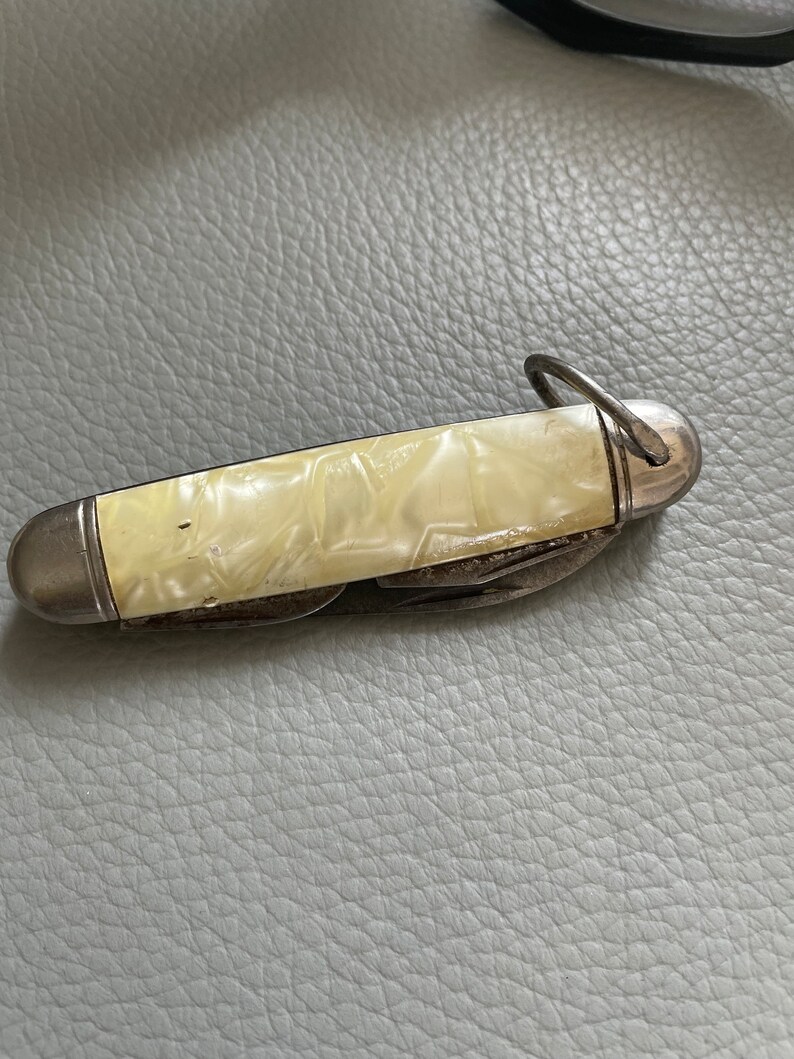 Vintage Imperial 3 Blade Folding Pocket Knife Pearl Handle - Etsy