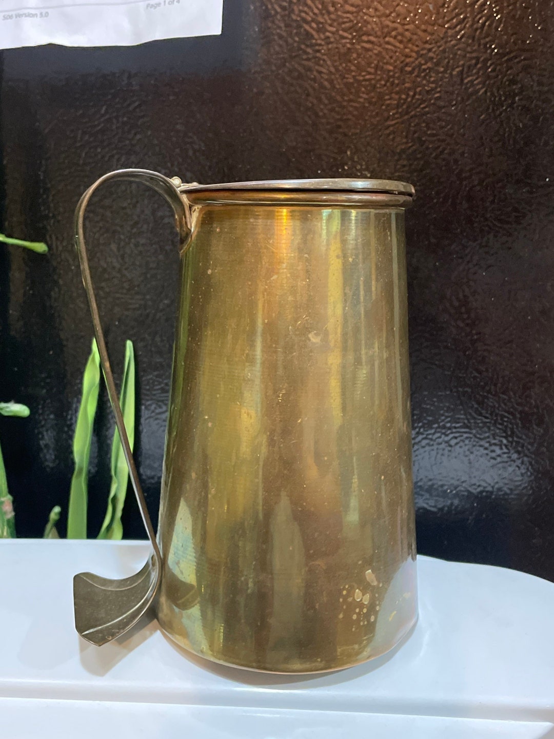 Vintage Lidded Brass Jug: 1940s Cape-cord Decor - Etsy