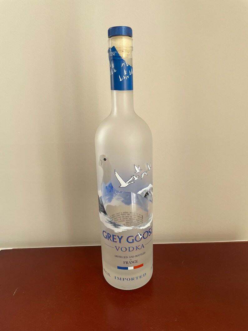 Grey Goose Empty Glass Bottle - Etsy