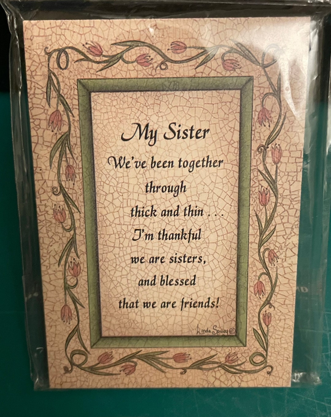 My Sister Mini Plaque Sister Sibling Gift New Linda Spivey Saying NWT ...