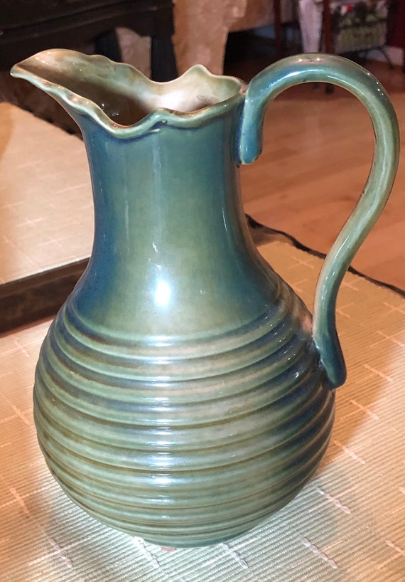 Rare AR Cole of Waco NC pottery pitcher Vase handmade | Etsy