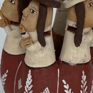 Authentic Peruvian Folk Art Clay Pottery From Peru -six Whistling Women ...