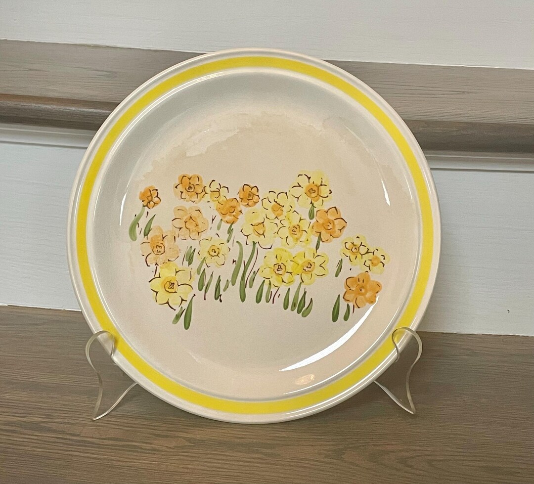 Vintage 1970,s 1571 Along the Path Handpainted Lunastone Dinner Plate ...