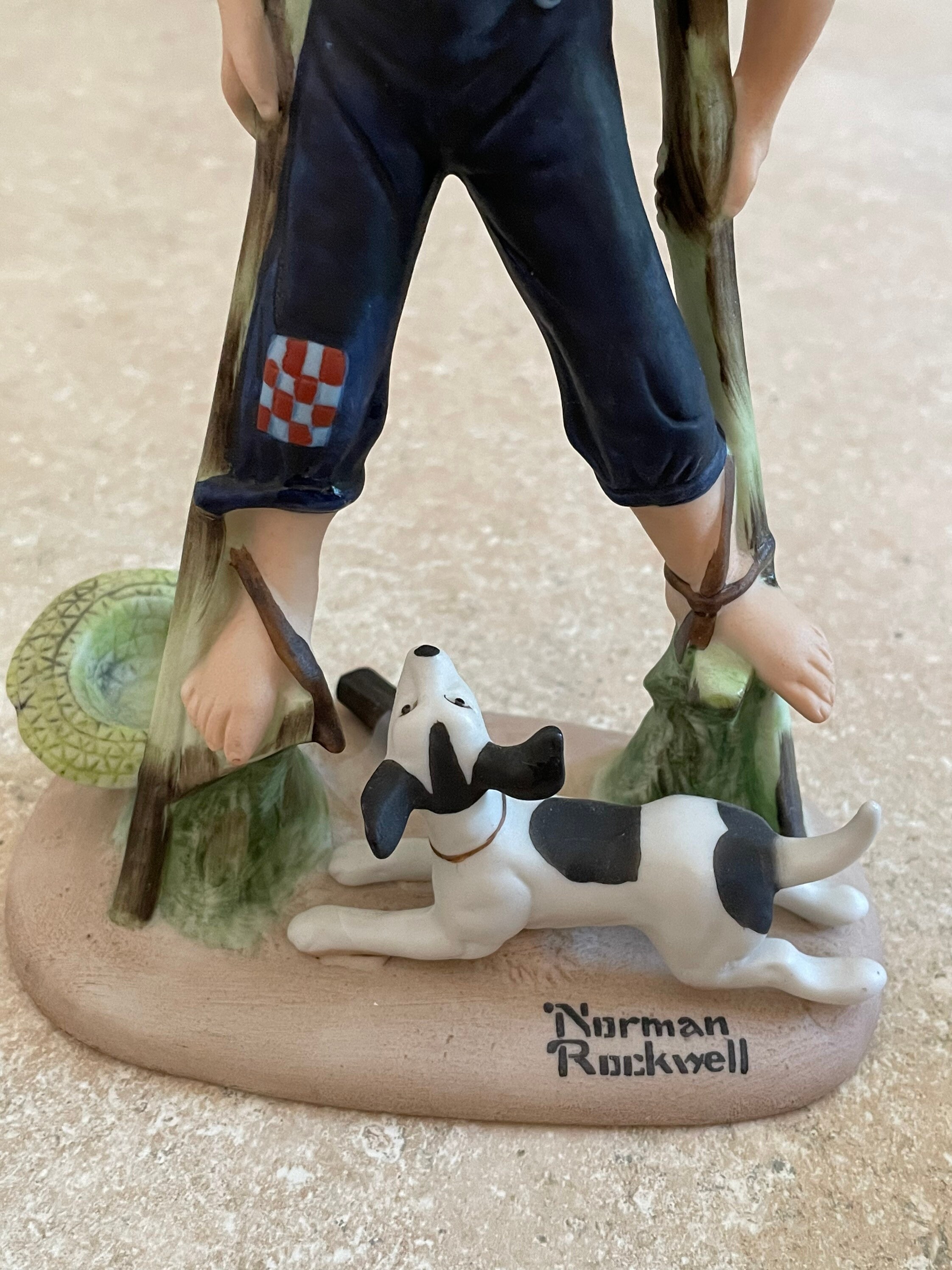 Boy on Stilts 1980,snorman Rockwell Vintage Fine Porcelain Figurine ...