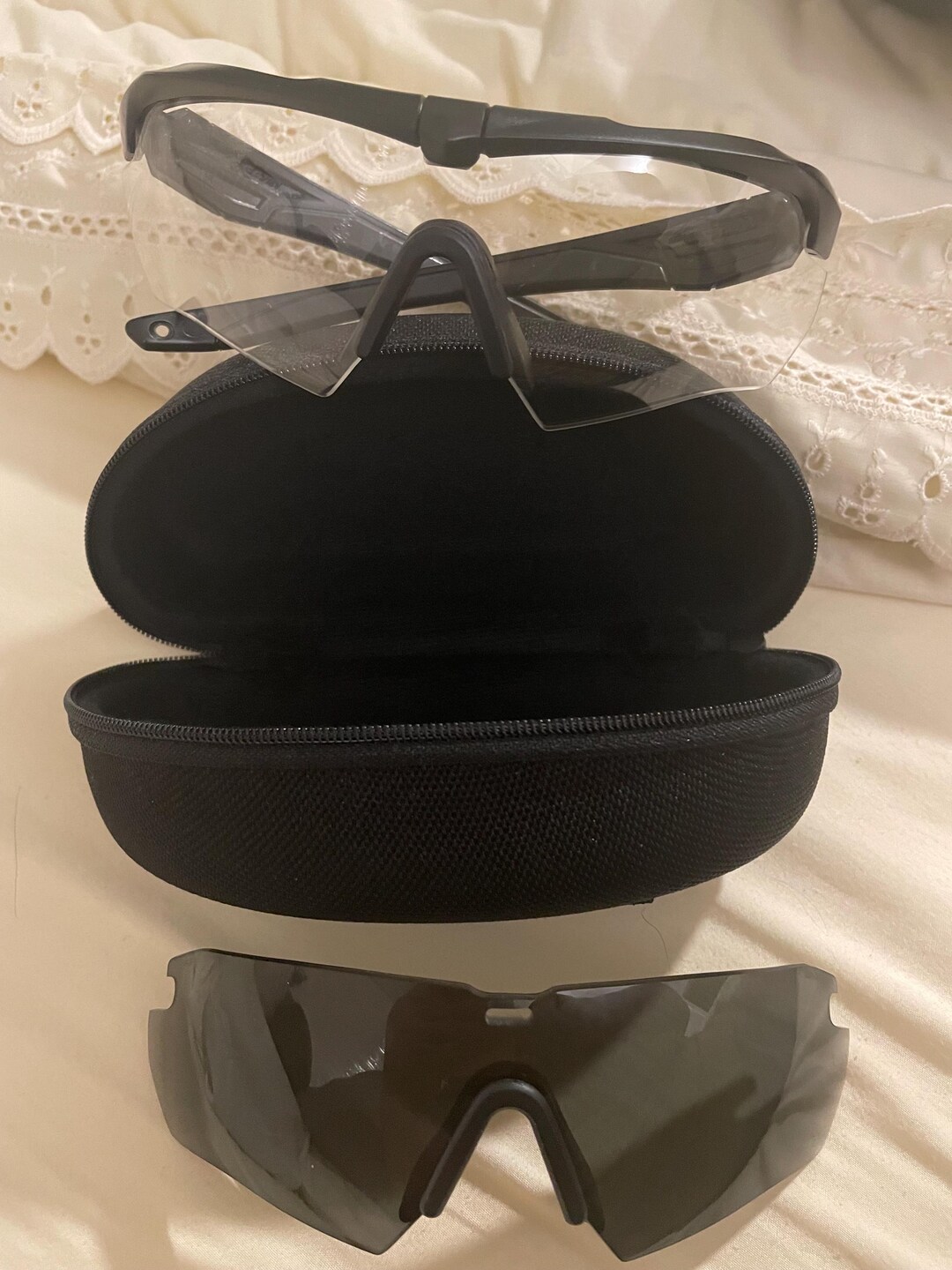 ESA Crossbow 2LS Ballistic Safety Eyeshield Military Glasses 2 Lens Set ...