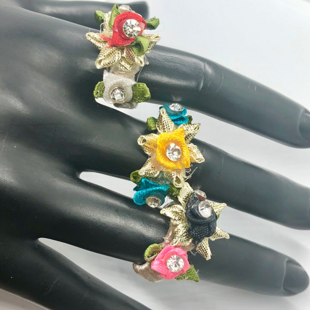 Fabric-art Rings 2 Handmade Rings - Etsy