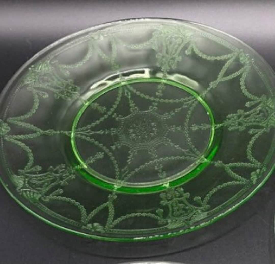 Vintage Anchor Hocking Cameo Green Glass Luncheon Plate (8 Inch) - Etsy