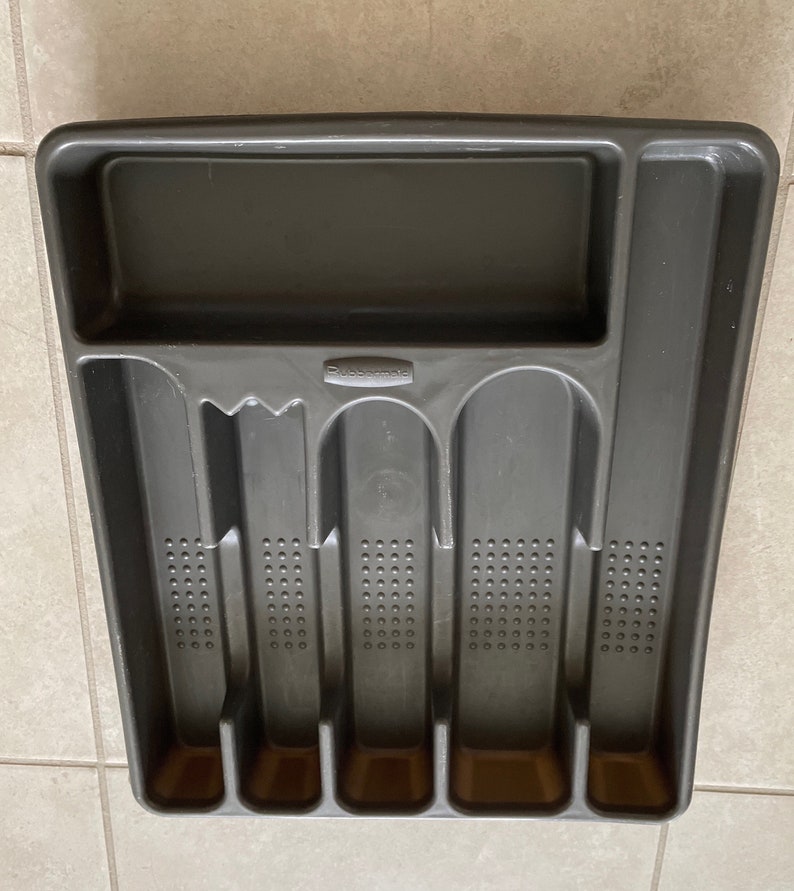 Vintage Rubbermaid Cutlery Tray Grey - Etsy