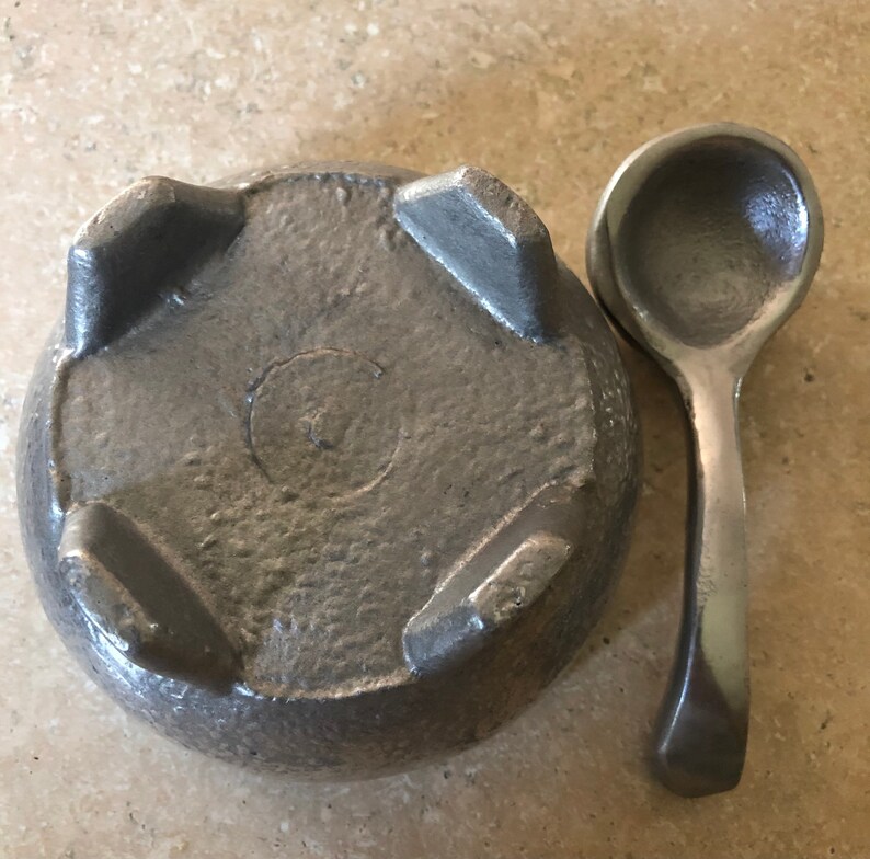 Vintage Holland Boone Polished Hammered Pewter Bowl & Spoon - Etsy