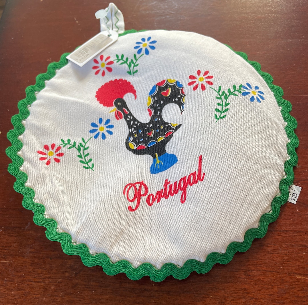 Rooster Table Linen ,doily Quilted Round Portugal Mat - Etsy