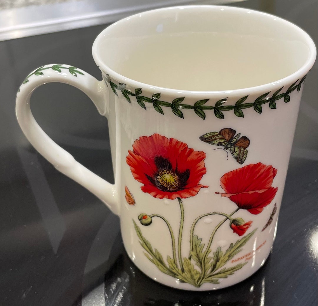 Vintage Portmeirion Mug Botanic Garden Red Poppy Fitz & Floyds - Etsy