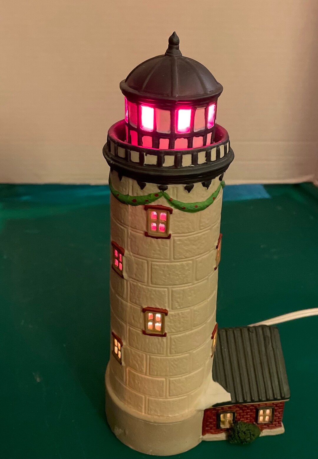 Vintage Olde Portsmouth Ceramic Light up Lighthouse 1996 Lemax Rare - Etsy