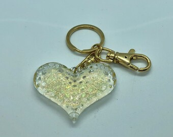 Acrylic Heart Keychain - Etsy