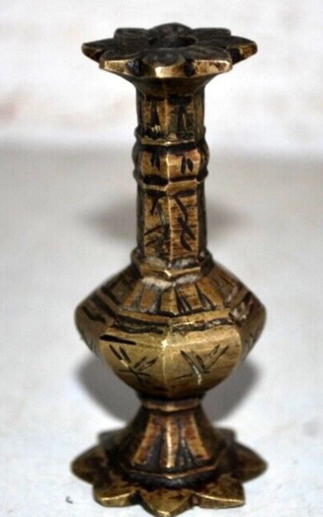Antique Brass Hand-carved Surma-dani Eyeliner pot Rare - Etsy