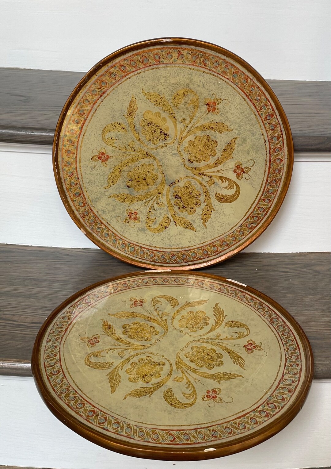 Vintage Robert M Weiss Set of 2 Serving Trays Made in Peru - Etsy