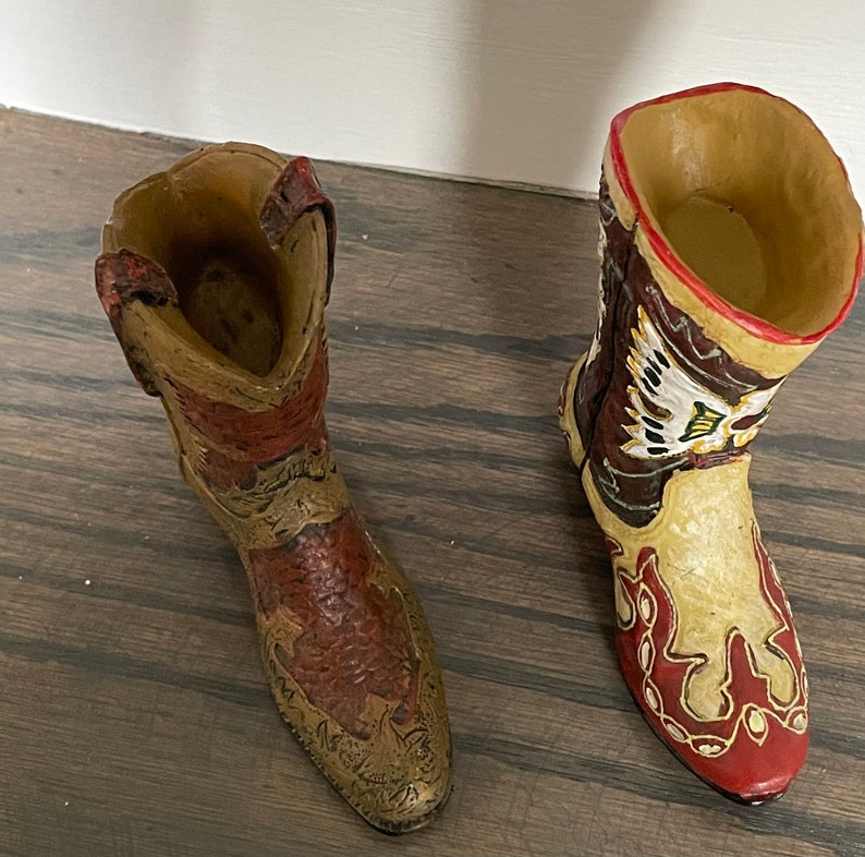 Mini Cowboy Boot Figurine Set of 2 Vintage - Etsy