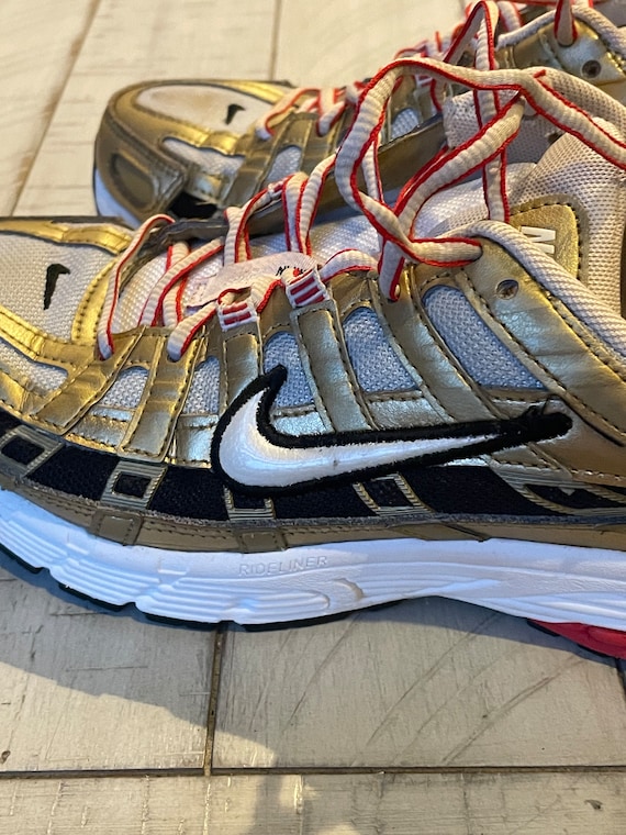 Nike P -6000 Metallic Gold 9.5 Authentic Women Shoes - Gem