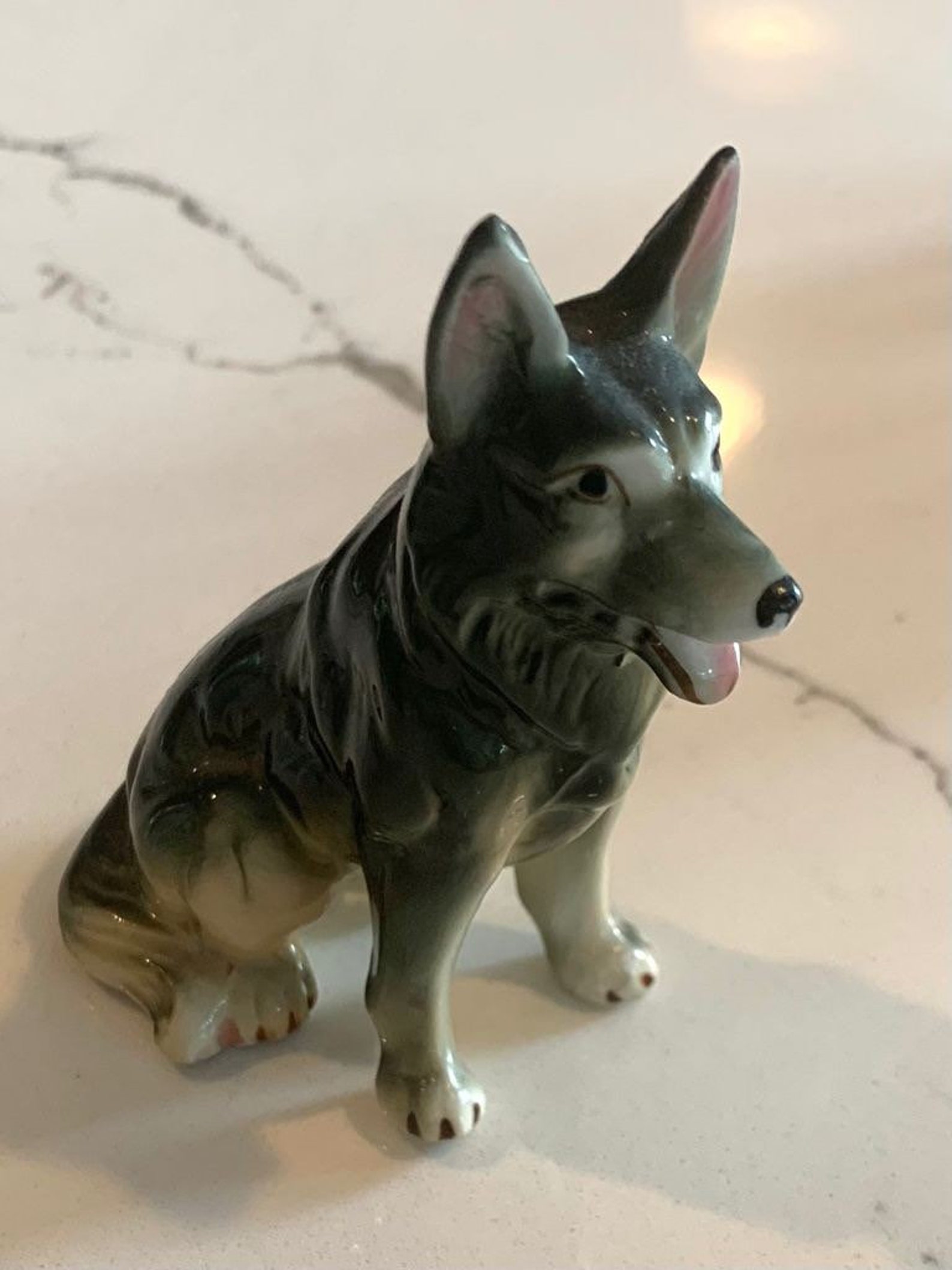 Vintage Keramos Vienna Austria Ceramic German Shepherds Dog 3.5 ...