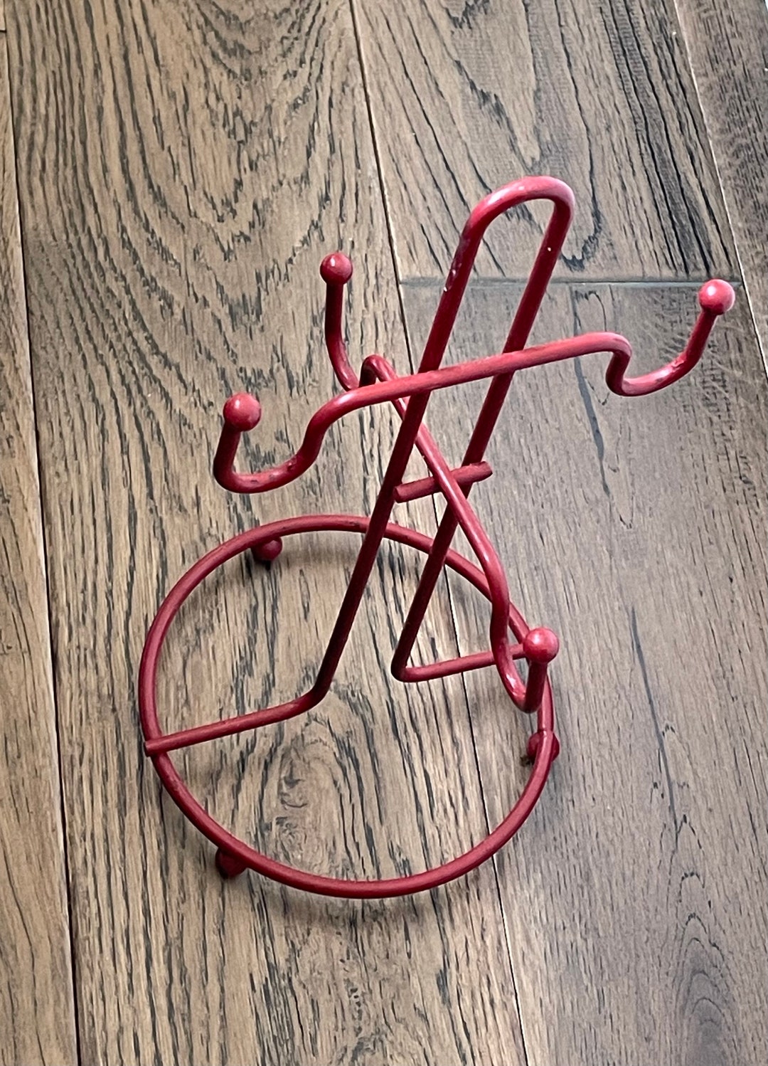 Vintage Cast Iron Tree Holds 4 Mugs Red Coated 12.5” - Etsy