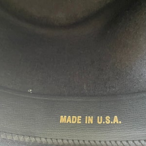 Vintage Men,s Fedora Hat Black 100% Wool WPL 5923 Lana Laine Sizelarge ...