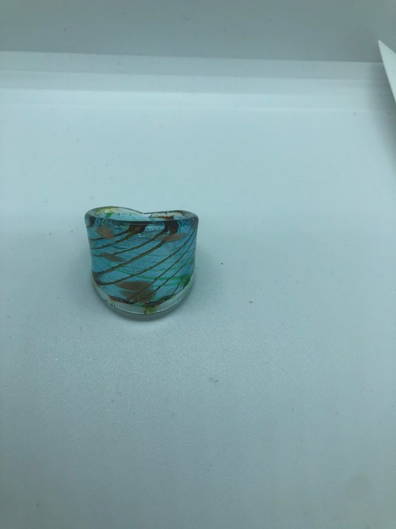murano glass lamp ring - Gem