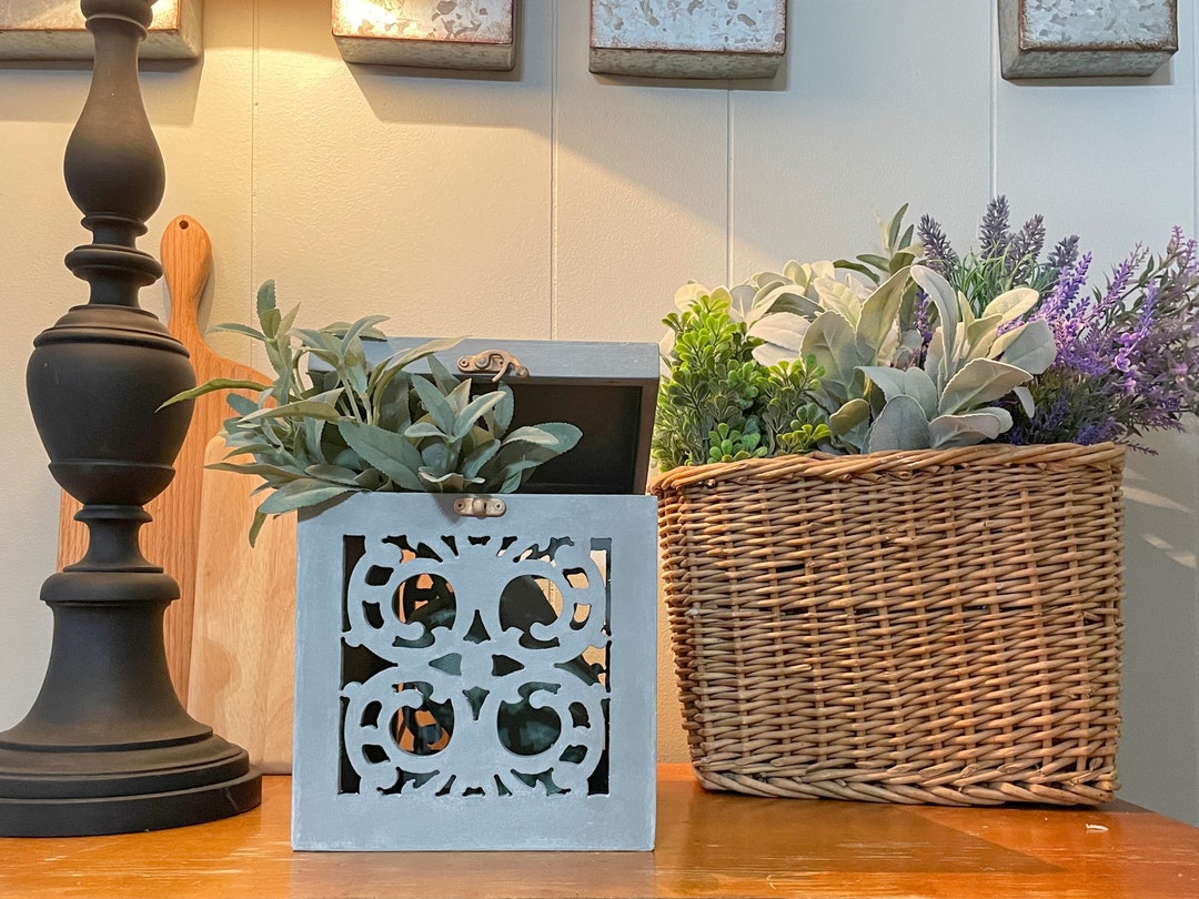 Handpainted Decorative Box Upcycled Thrifted Box Painted Sage Green - Etsy