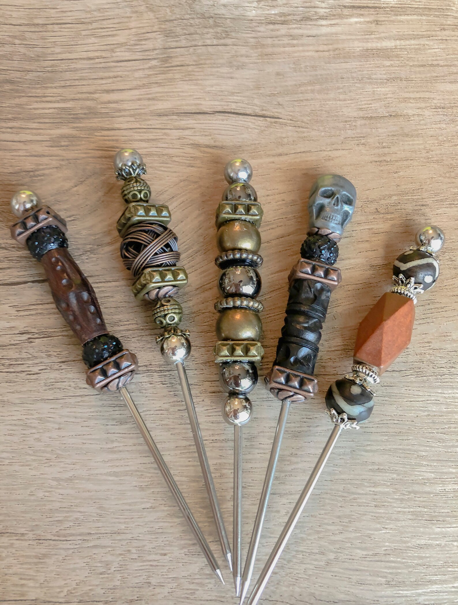 Skull/wood/steampunk Cigar Pick Cigar Poker Cigar Stick | Etsy